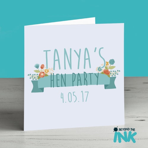 Hen Party Card Happy Hen Do Card Bride to Be Engagement - Etsy