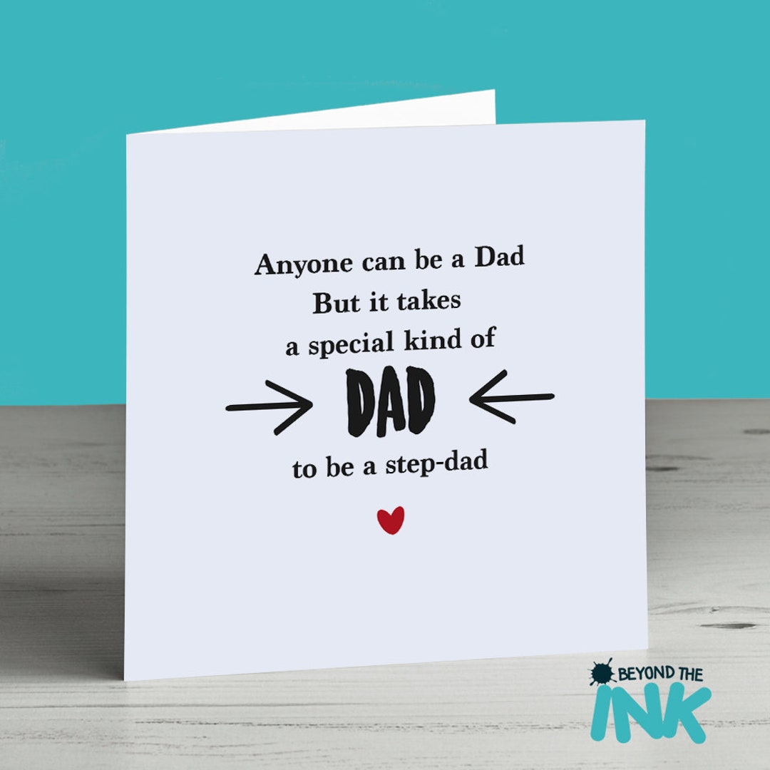 Cute Step Dad Father's Day Card - Birthday Card - Special Kind of Dad ...