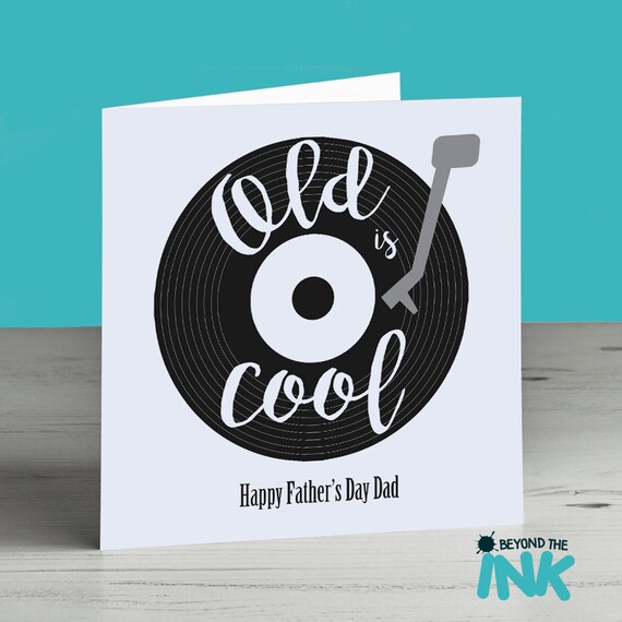 Fathers Day Card Card for Dad Vinyl Music DJ Card Old | Etsy
