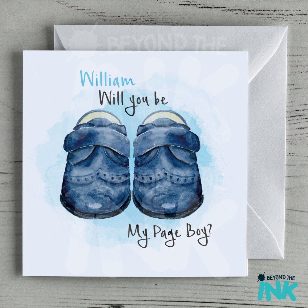 Page Boy Card Will You Be My Page Boy Card Personalised - Etsy