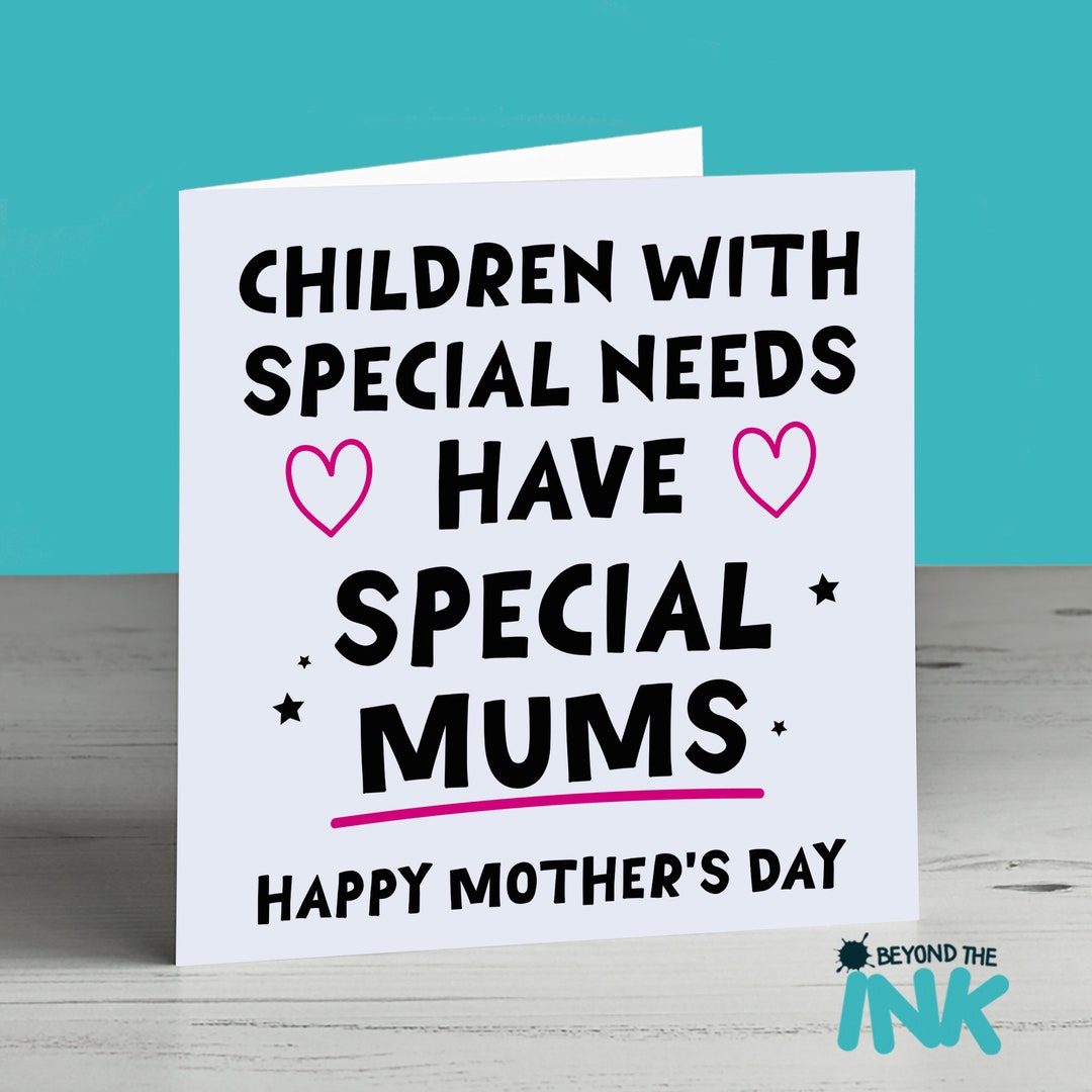 Special Needs Mothers Day Mum Card, Autism Mum, Wonderful Mum, - Etsy