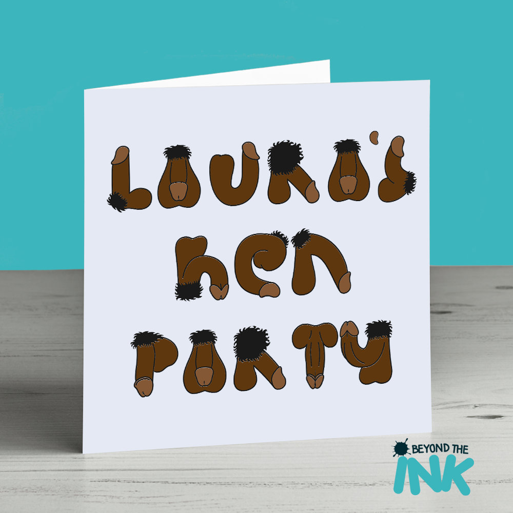 Rude Hen Party Card Funny Hen Party Card Willy Card - Etsy
