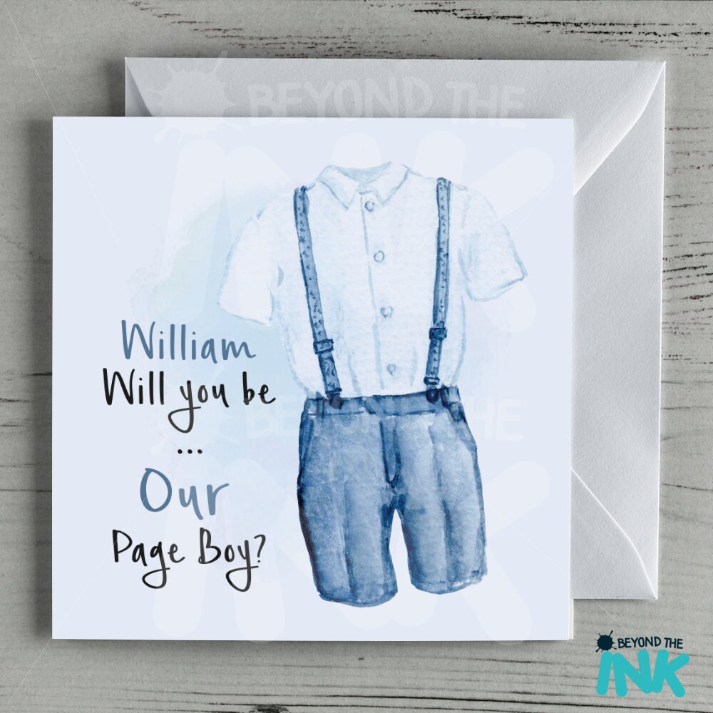 Page Boy Card Will You Be My Page Boy Card Personalised - Etsy UK