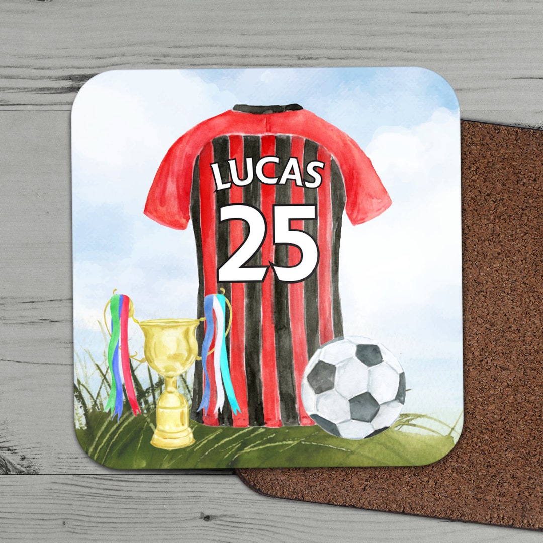 Personalised Football Shirt Drinks Coaster Birthday Gift - Etsy