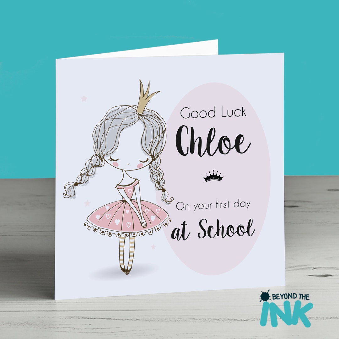 Good Luck on Your First Day at School Card for Daughter, Sister, Niece ...