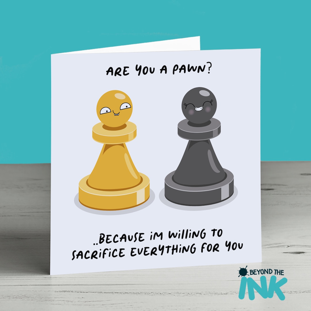 Funny Chess Card, Valentines Day Card, Happy Anniversary Card, Birthday ...