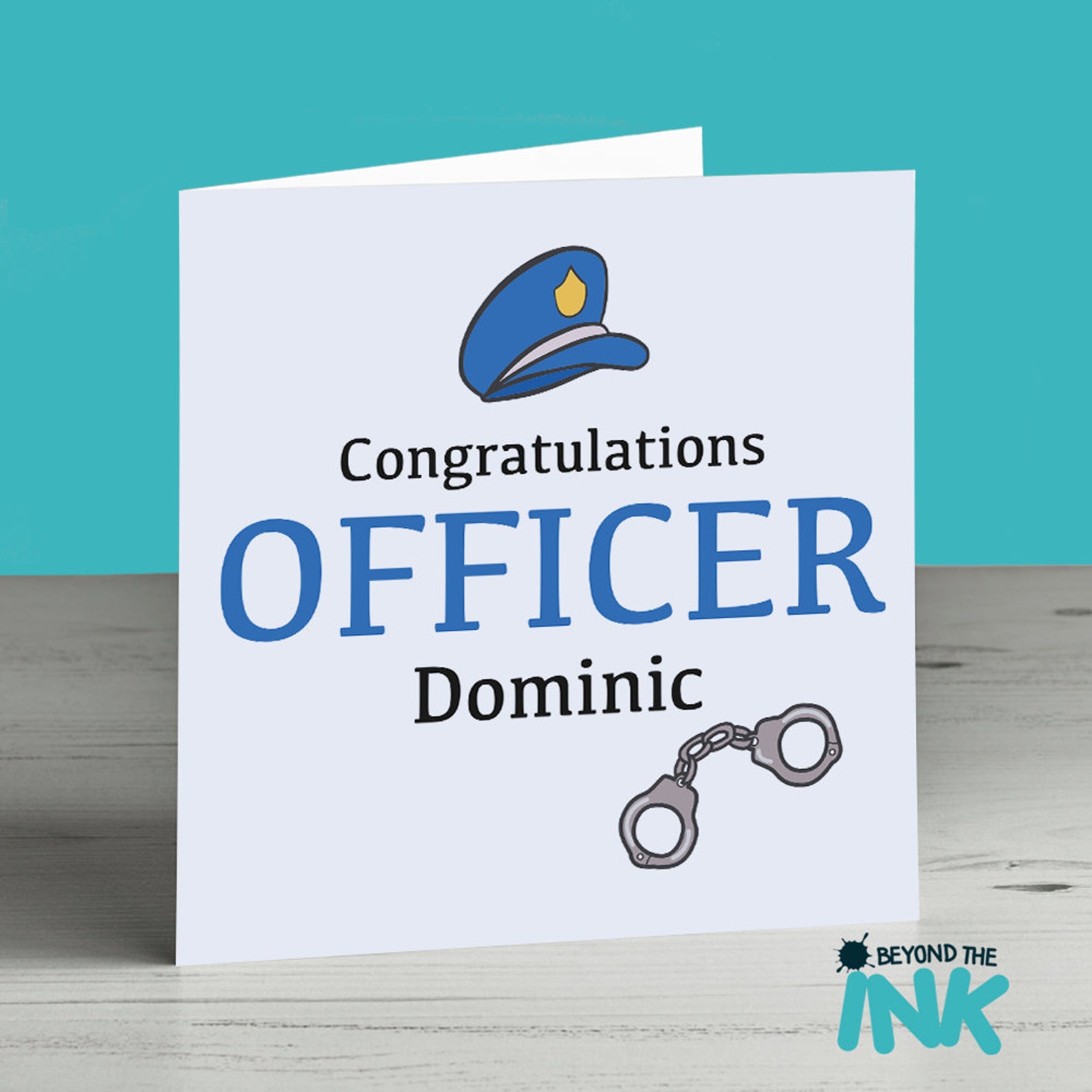 New Job Card for A Police Officer Congratulations - Etsy