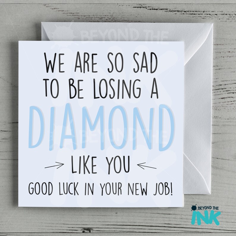Leaving Card Sorry You're Leaving New Job Card Good - Etsy