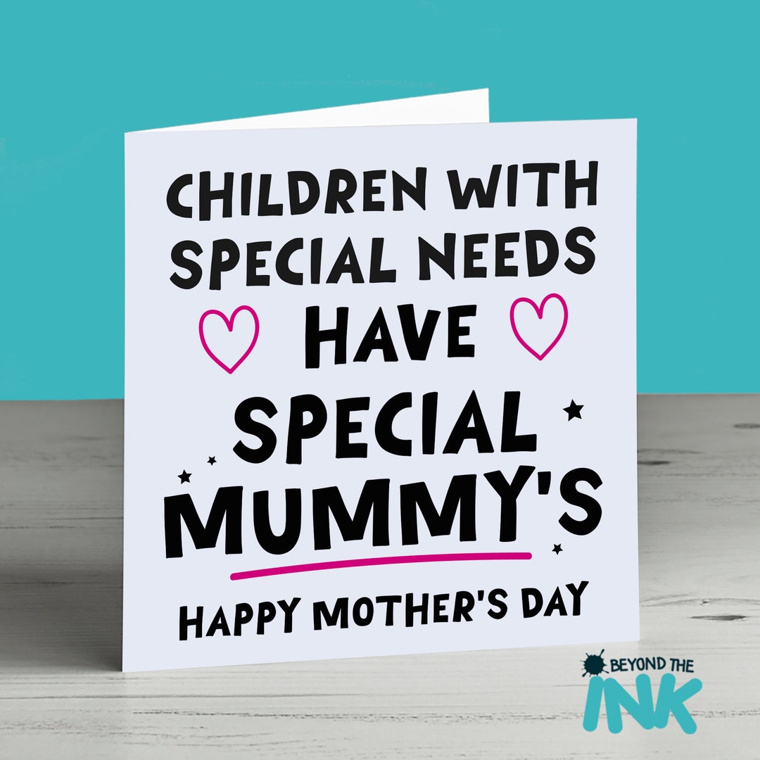 Special Needs Mothers Day Mummy Mommy Card, Autism Wonderful Mummy ...