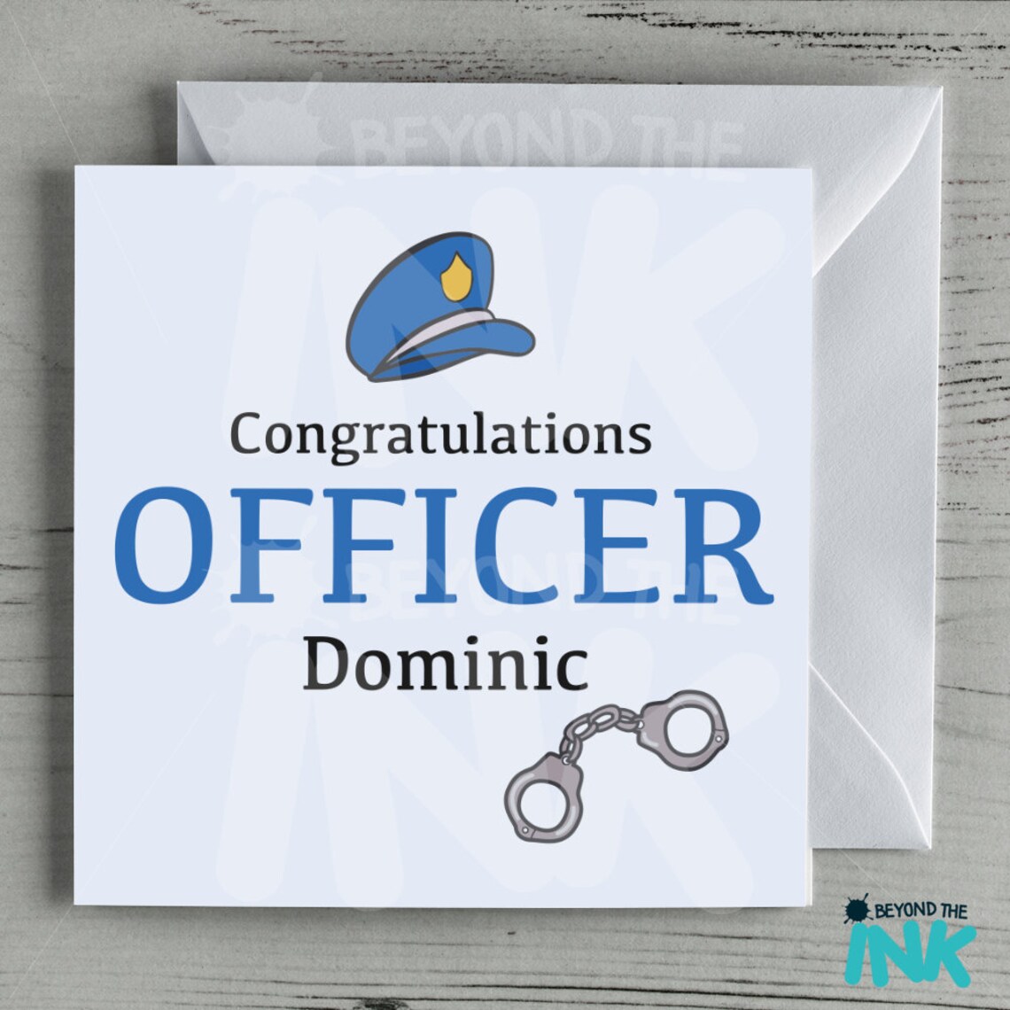 New Job Card for A Police Officer Congratulations - Etsy