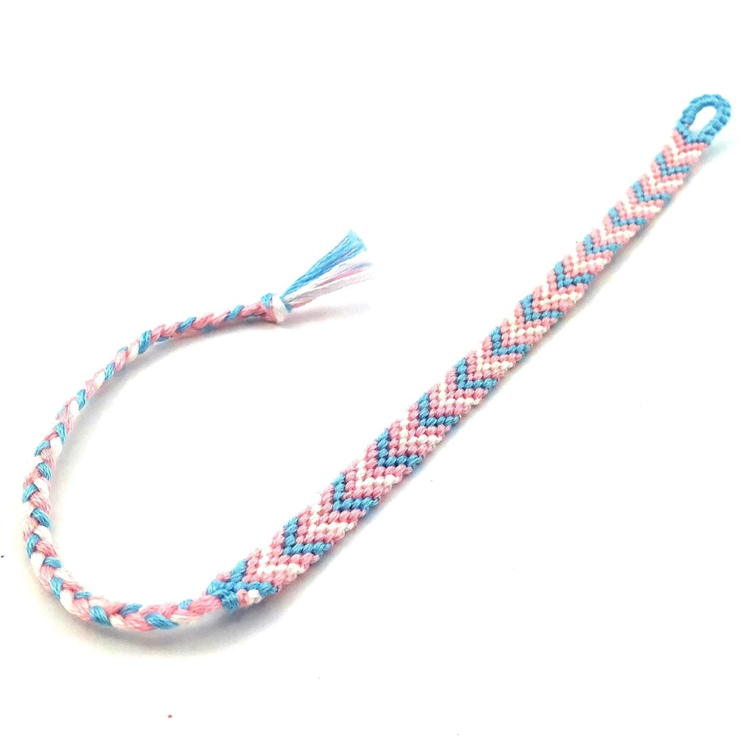 Transgender Pride Flag Bracelet, Gift for Trans Woman, LGBTQIA Woven ...