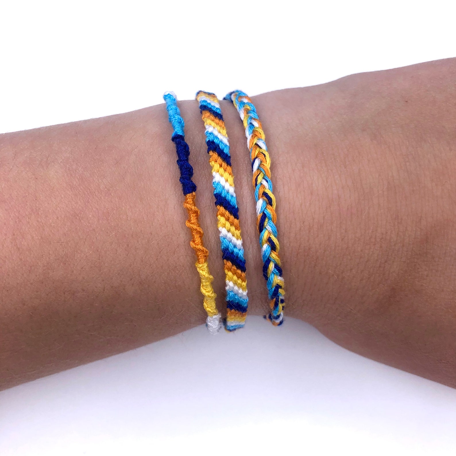 Subtle Aroace Set of 3 Friendship Bracelets Woven Jewelry - Etsy