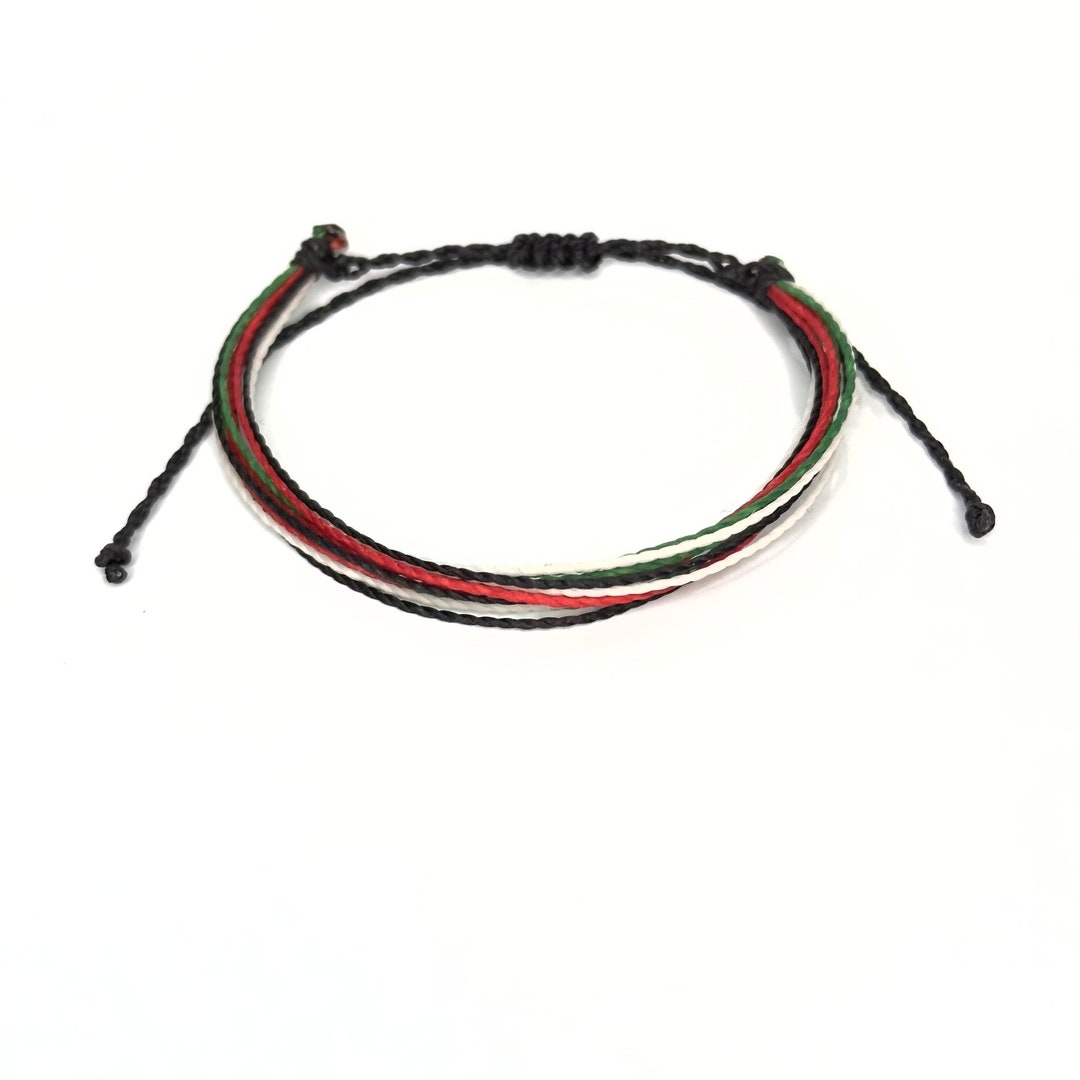 Palestine Flag Colors, Subtle Palestinian String Bracelet, Donation to ...