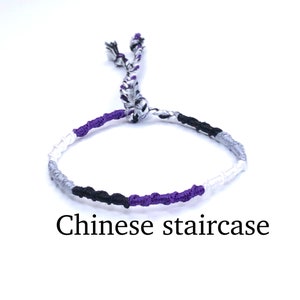 Asexual Friendship Bracelets, Set of 3 LGBT Wristband, Ace Pride Flag ...