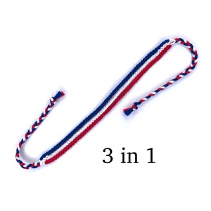 France Flag Bracelet, French Country Band, Patriotic Cotton Armband - Etsy