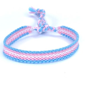 Transgender Woven Flag Bracelet, LGBT Trans Pride Jewelry, Lgbtq Woven ...