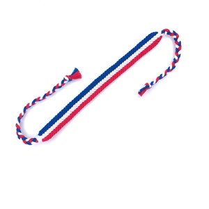 France Flag Bracelet, French Country Band, Patriotic Cotton Armband - Etsy