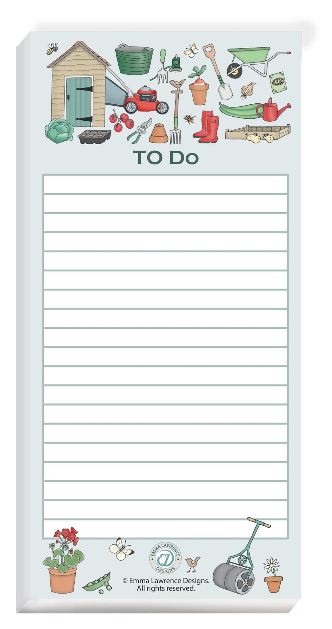 Gardening to Do List, Shopping List, Organiser, Shed, Flower Pots ...