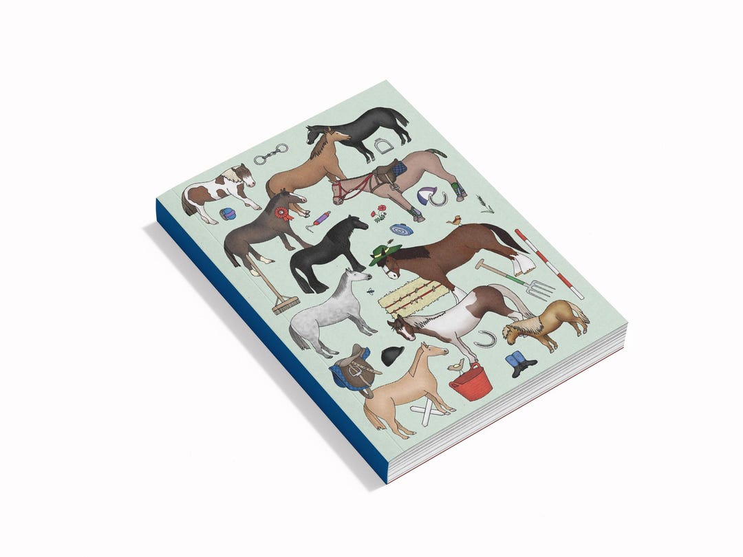 Horse A5 Notebook 160 Plain Pages, Journal, Sketch Book, Horses, Shire ...