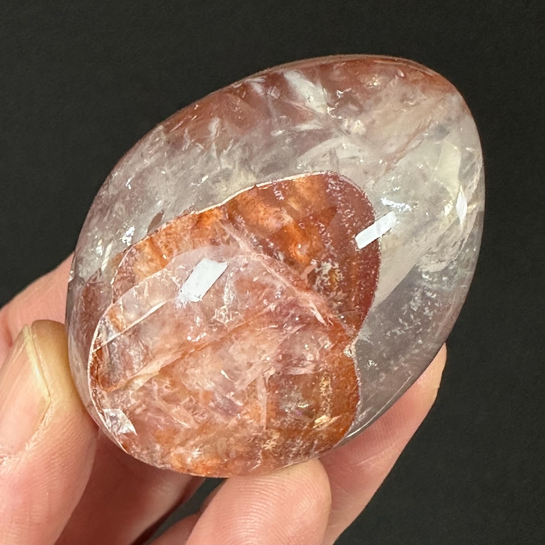 Red Fire Quartz Palmstone - Hematoid Quartz - Etsy