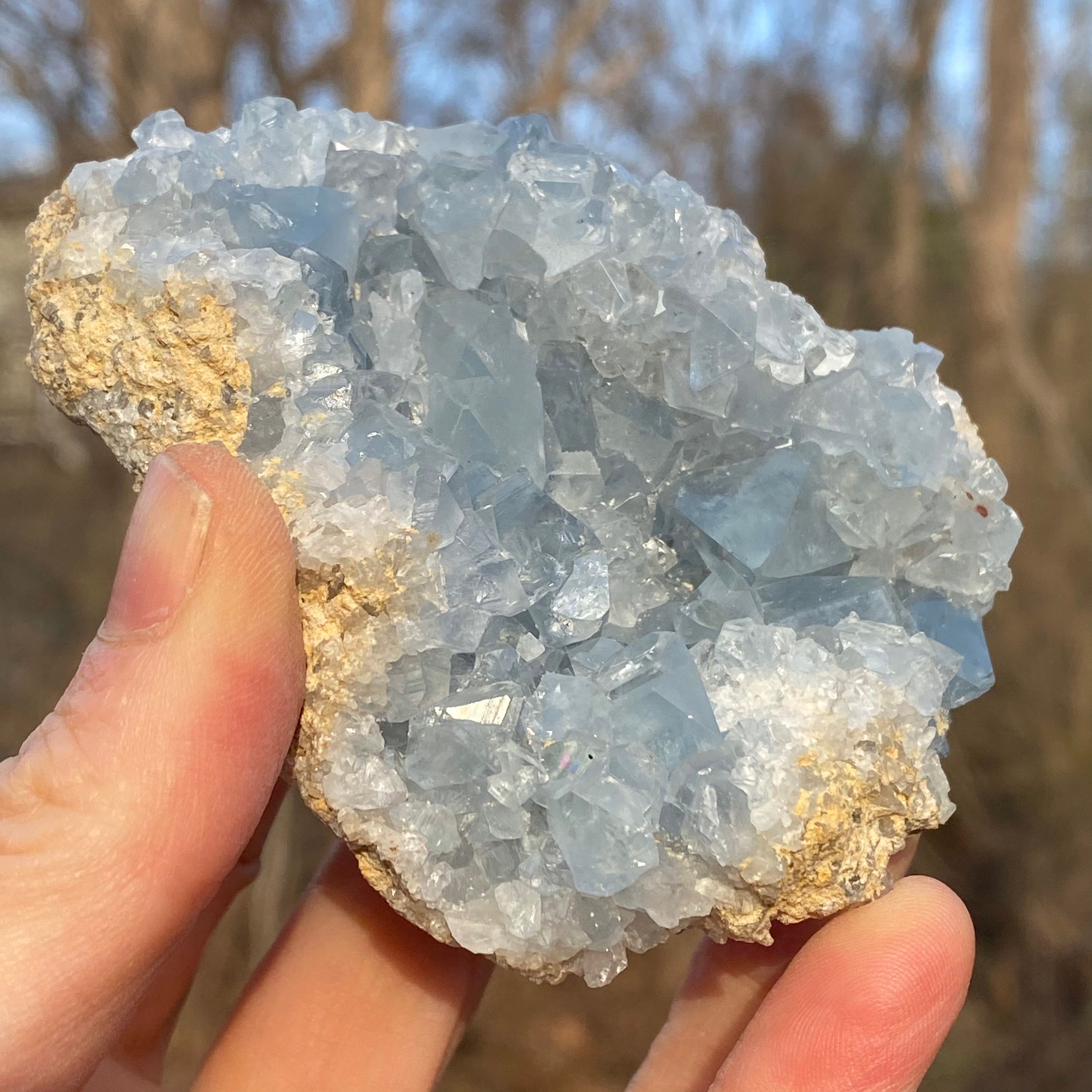 Celestite Geode Cluster - Etsy