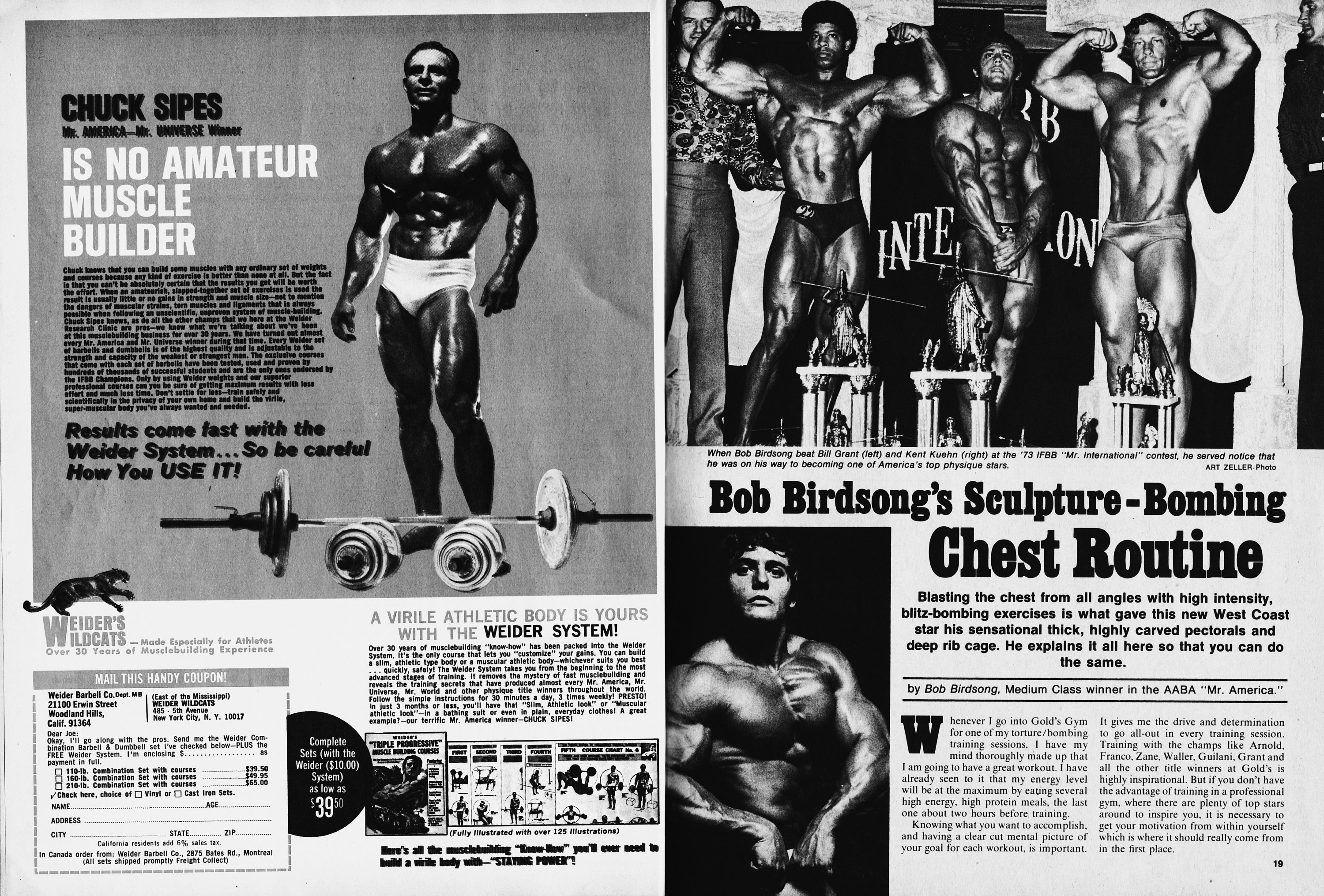 Muscle Builder & Power October, 1974 Frank Zane cover American ...