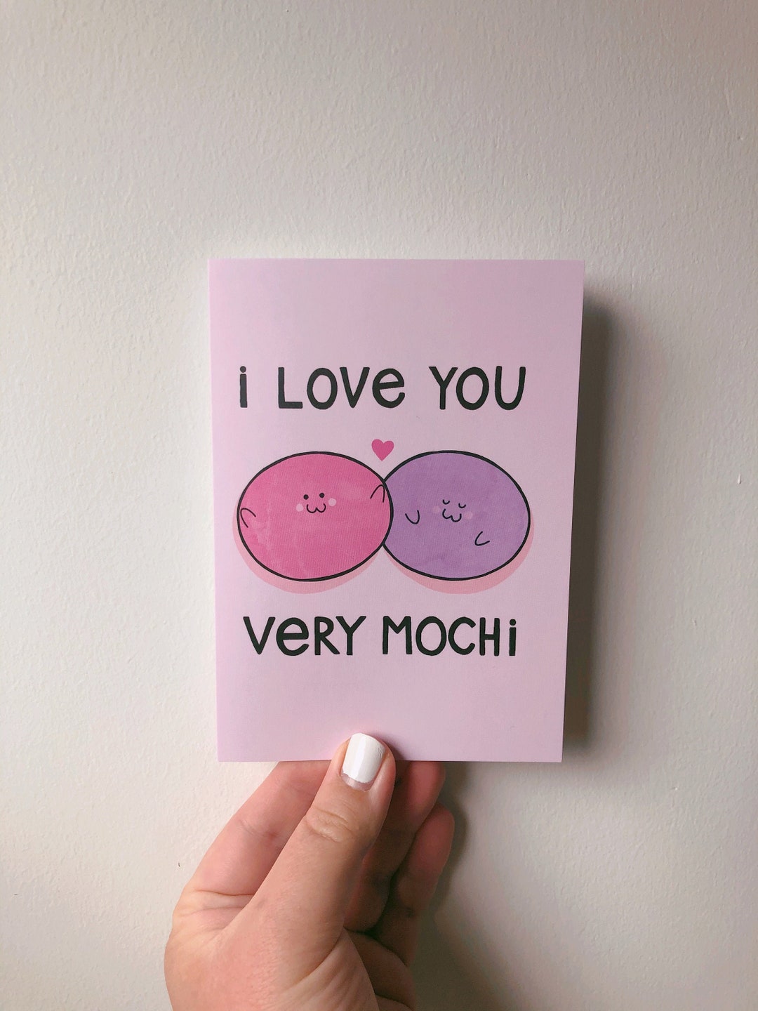 I Love You Very Mochi A6 Greeting Card | Japanese Snack Food Little ...