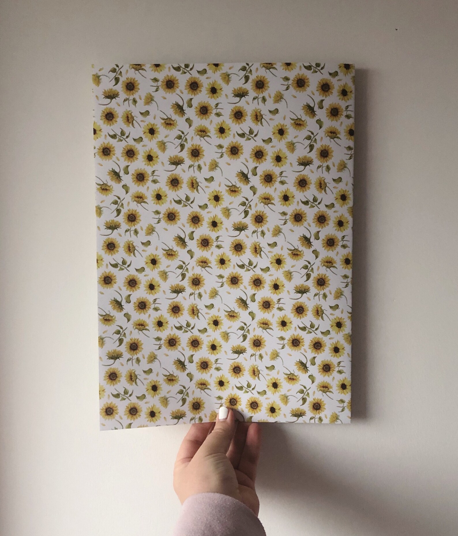 Sunflower Gift Wrapping Paper | Yellow Flower Print Birthday ...
