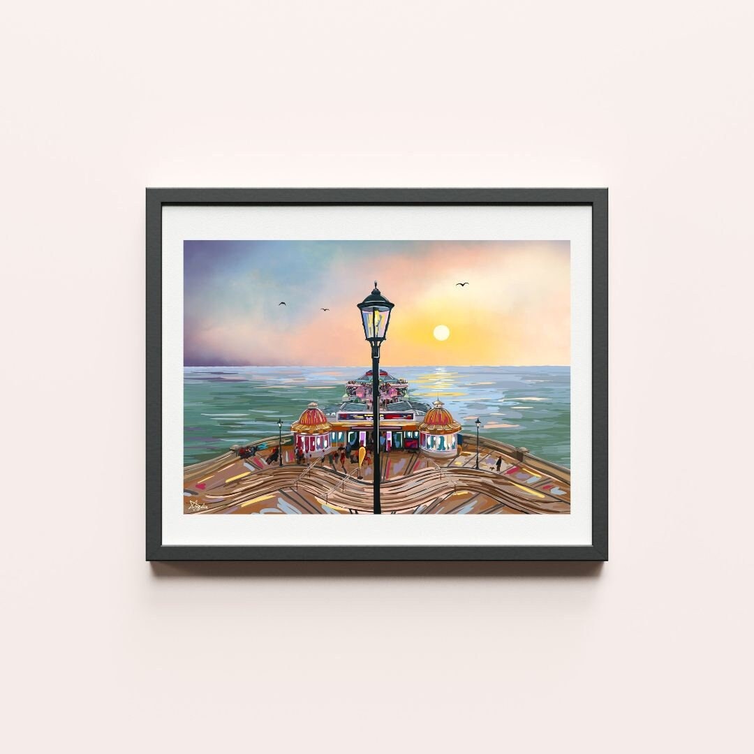 Cromer Pier North Norfolk A6 A5 A4 A3 Art Print | Illustrated Norfolk ...
