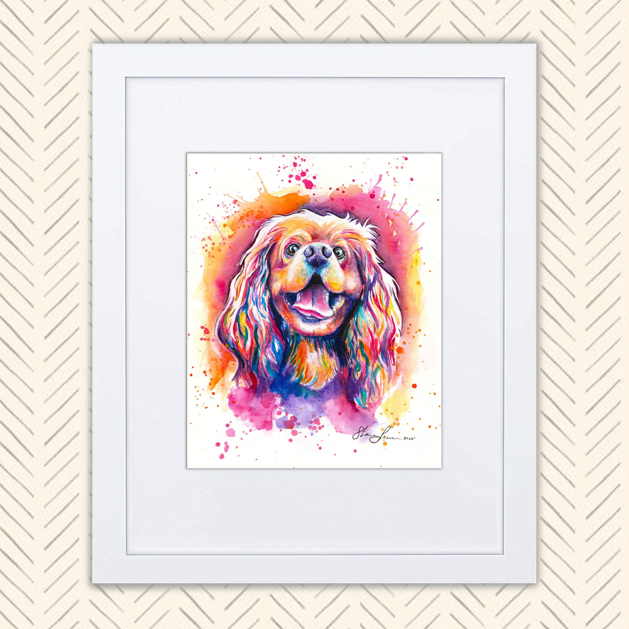 Cocker Spaniel Dog Breed Watercolor Portrait - Etsy