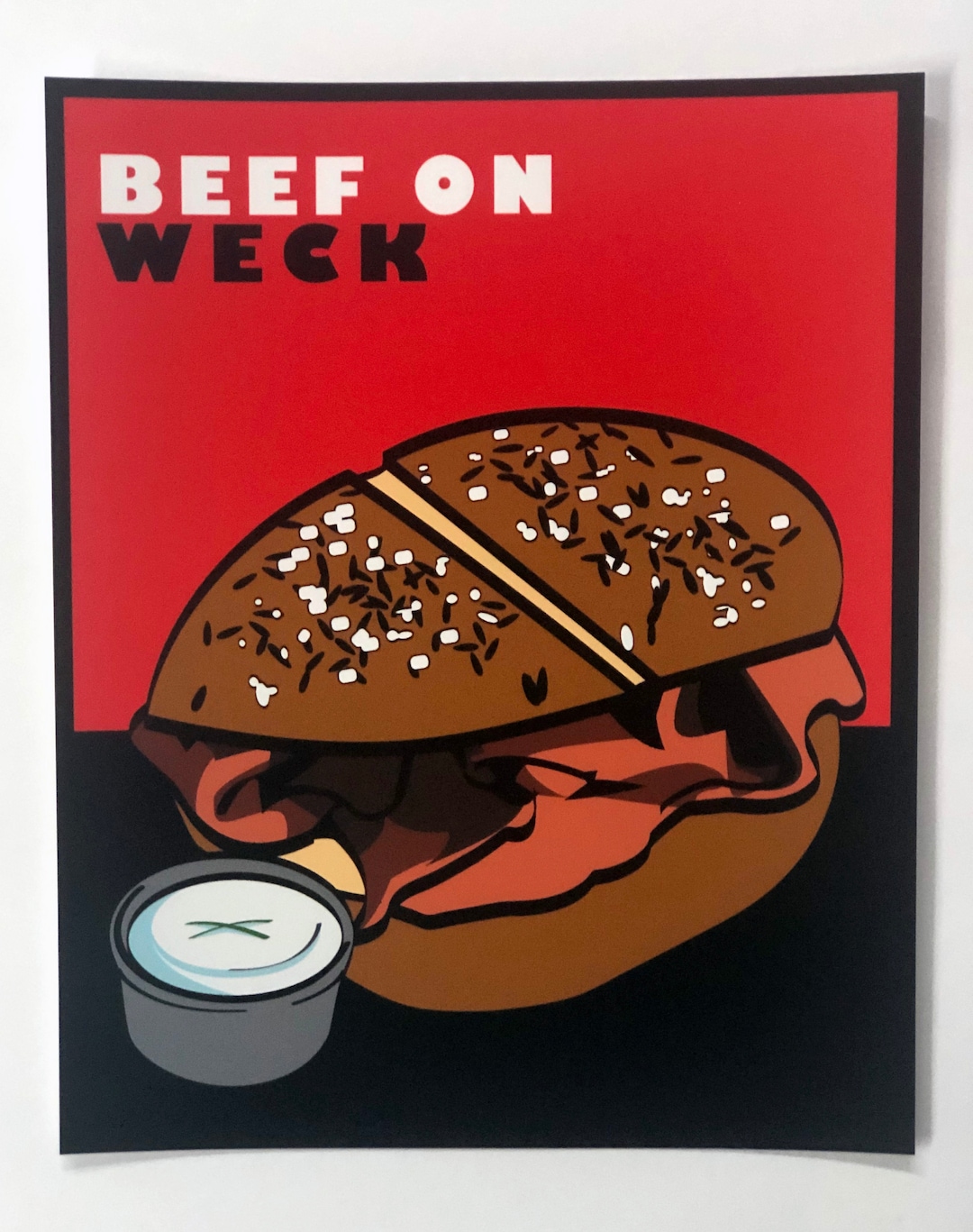 Beef on Weck, Food Illustration - Graphic Design Print - Etsy