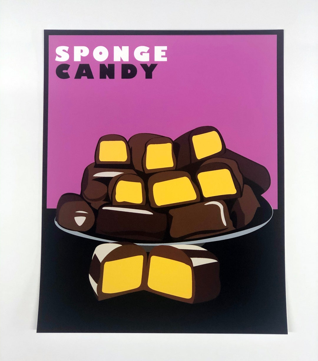 Sponge Candy Food Illustration - Graphic Design Print - Etsy