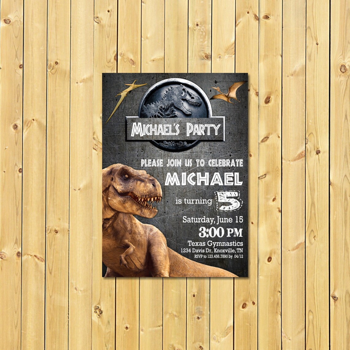 Jurassic World Invitation Jurassic Park Birthday Invitation - Etsy