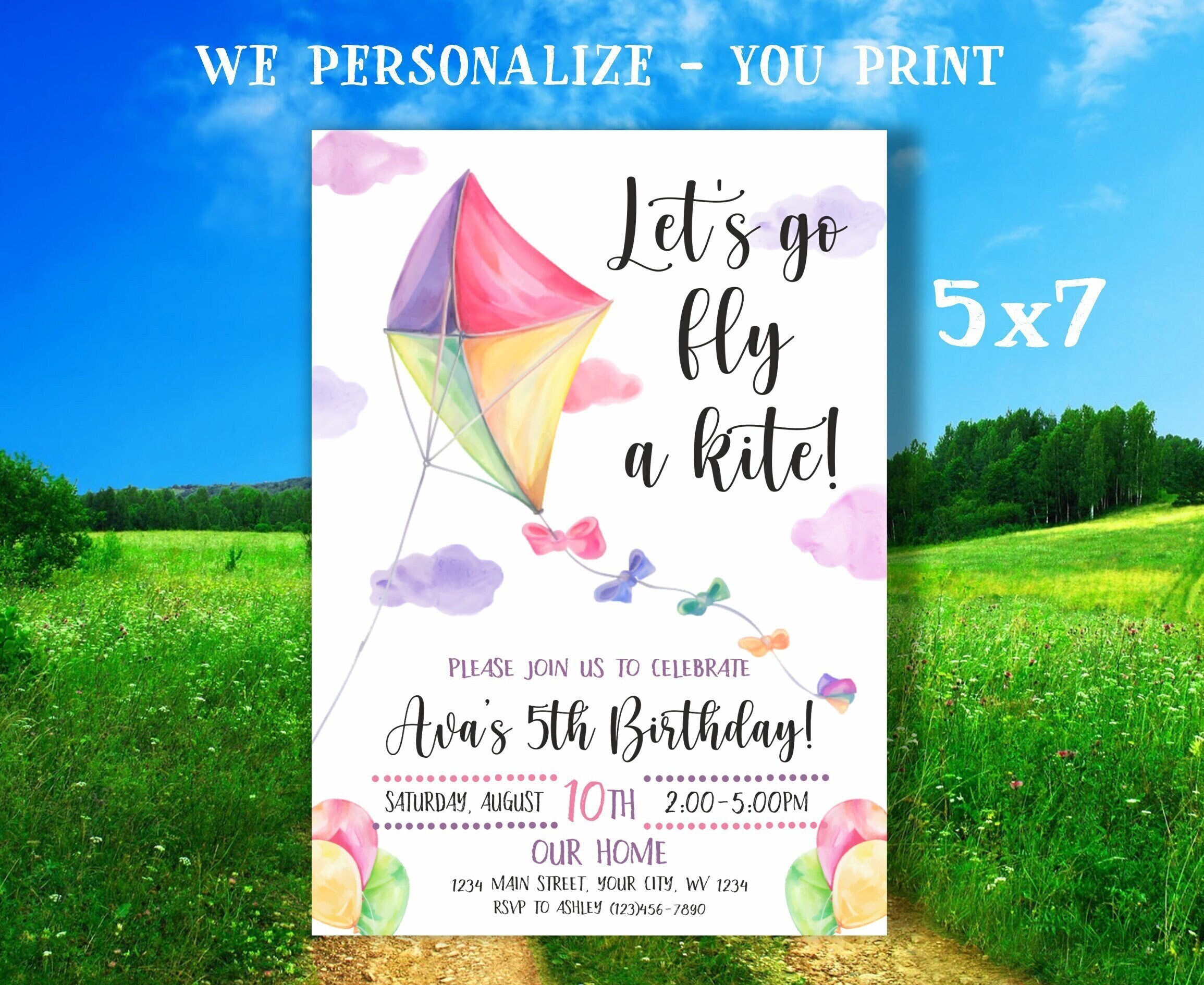 Kite Flying Festival Invitation
