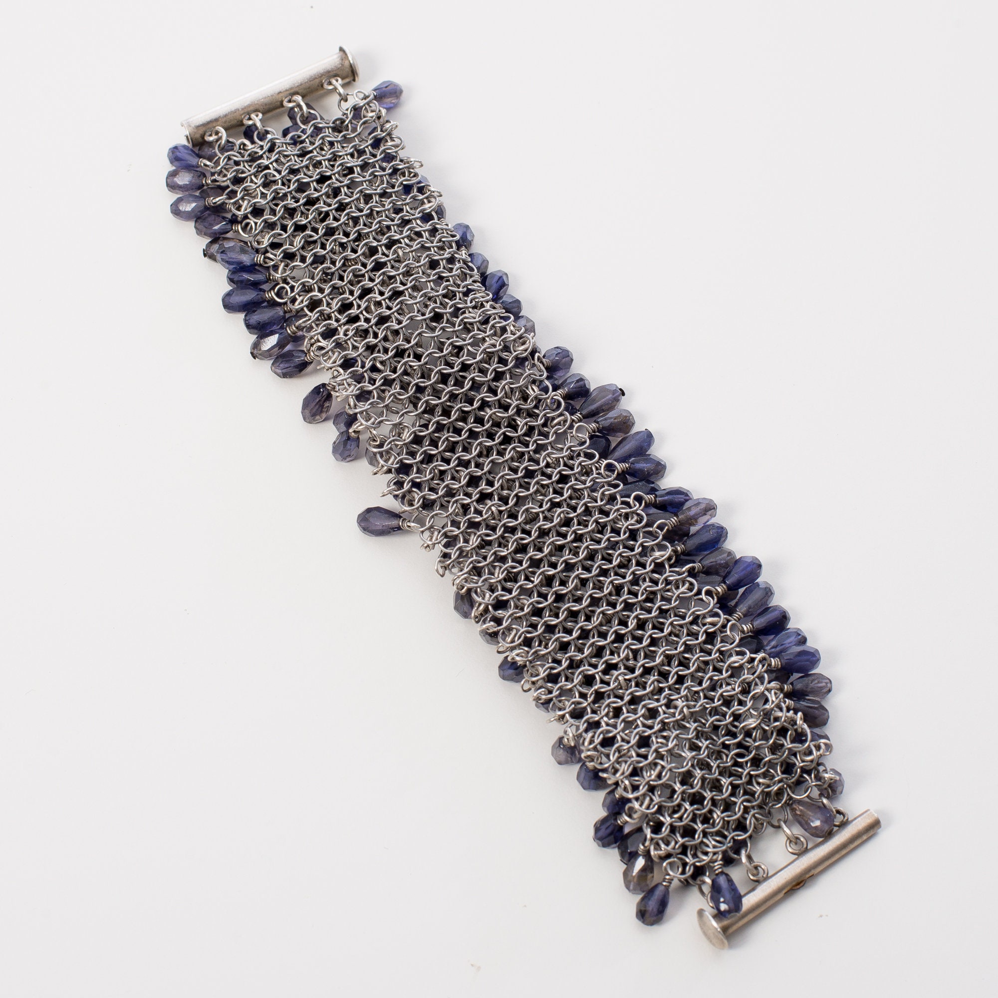 Vintage Alison Stern Chain Maille Briolette Sterling Bracelet Vintage ...