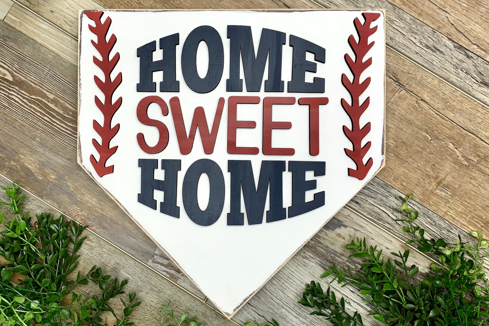 Baseball Wreaths Home Sweet Home Sign Home Plate Sign | Etsy