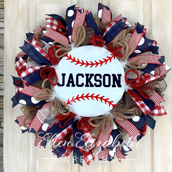 Baseball Wreath - Etsy