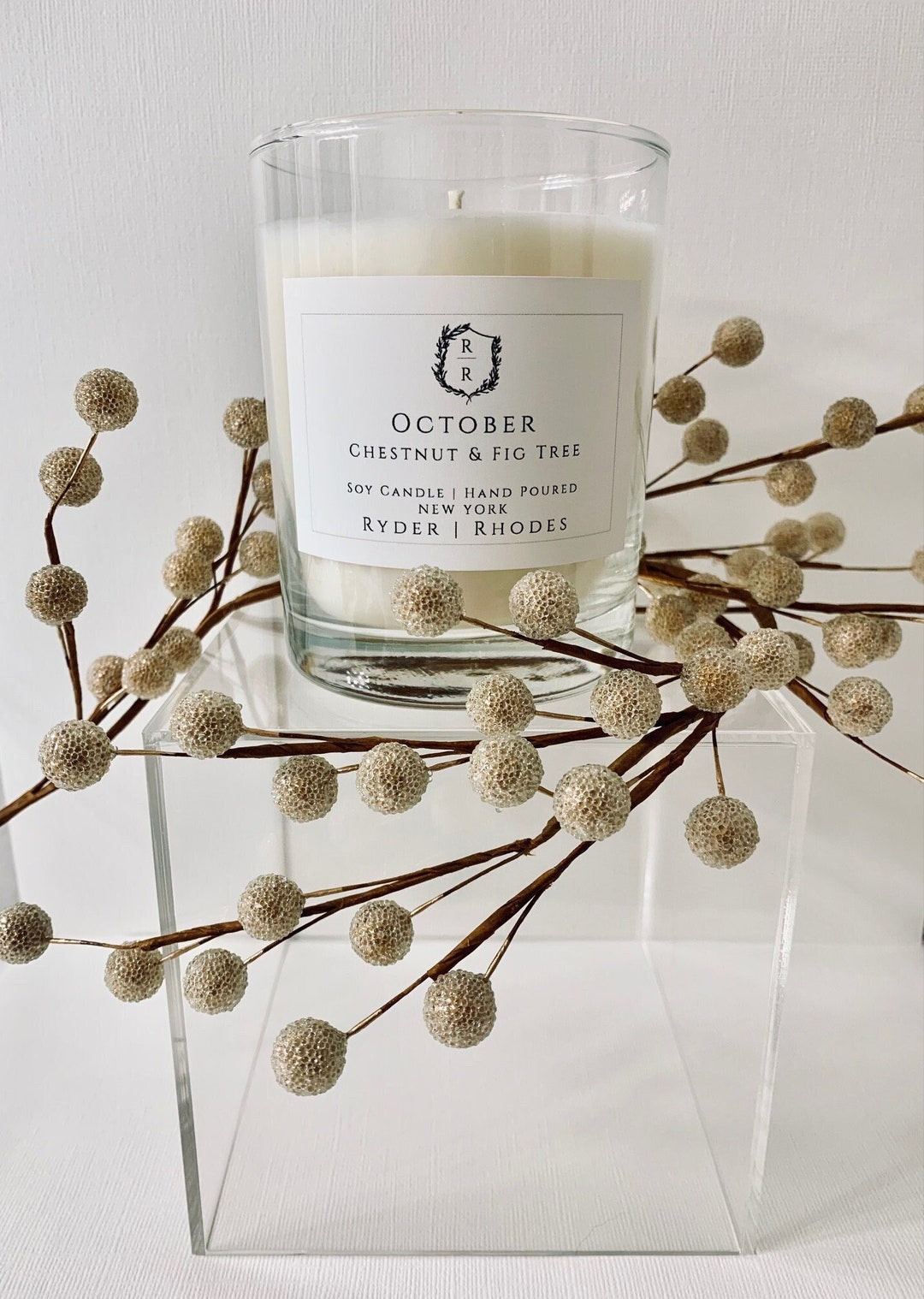 Fall Candle | October | Autumn | Aesthetic | Minimalist | Gift | Home ...