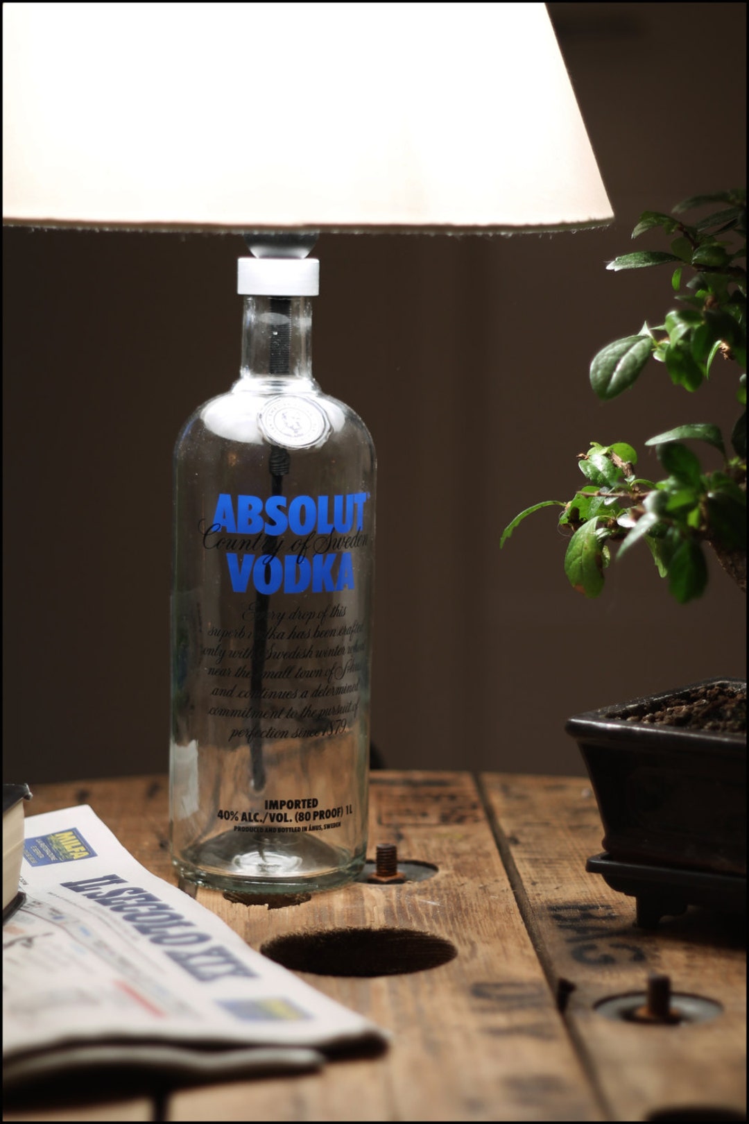 Abso-lamp Blue _ Vodka Lamp _ Bottle Lamp _ Bottle Lamp - Etsy