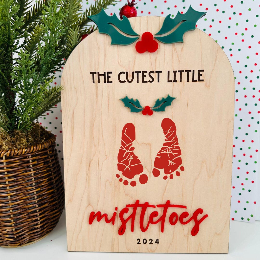 Mistletoes Footprint Keepsake - Etsy