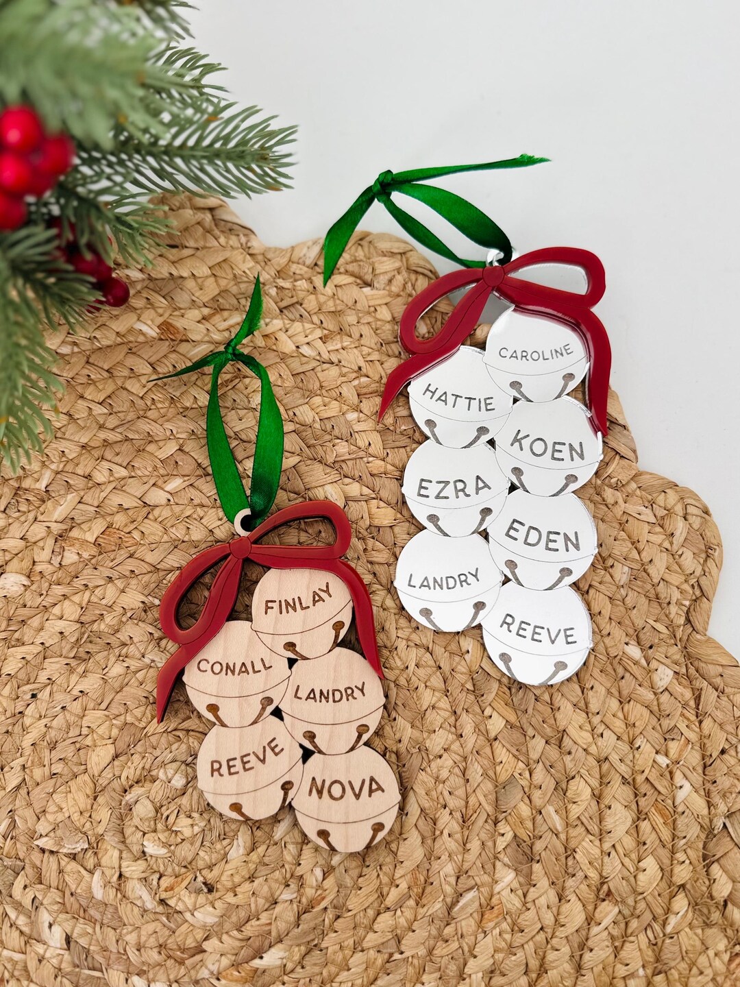 Personalized Jingle Bell Family Ornament – Custom Name Christmas ...