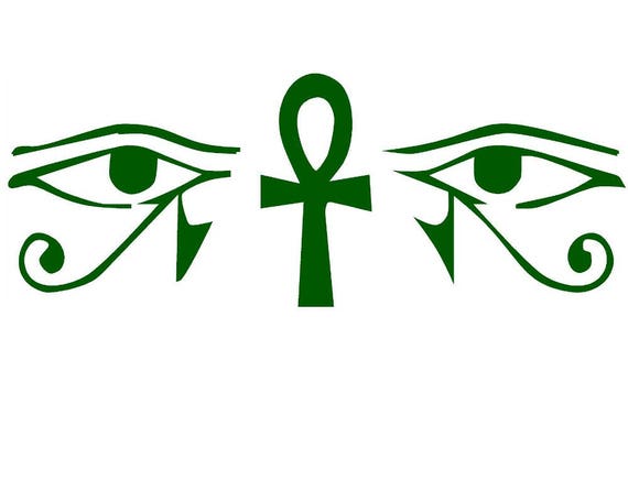 Eye Of Horus Vinyl Decal Ankh Ancient Egyptian Pharaoh Etsy