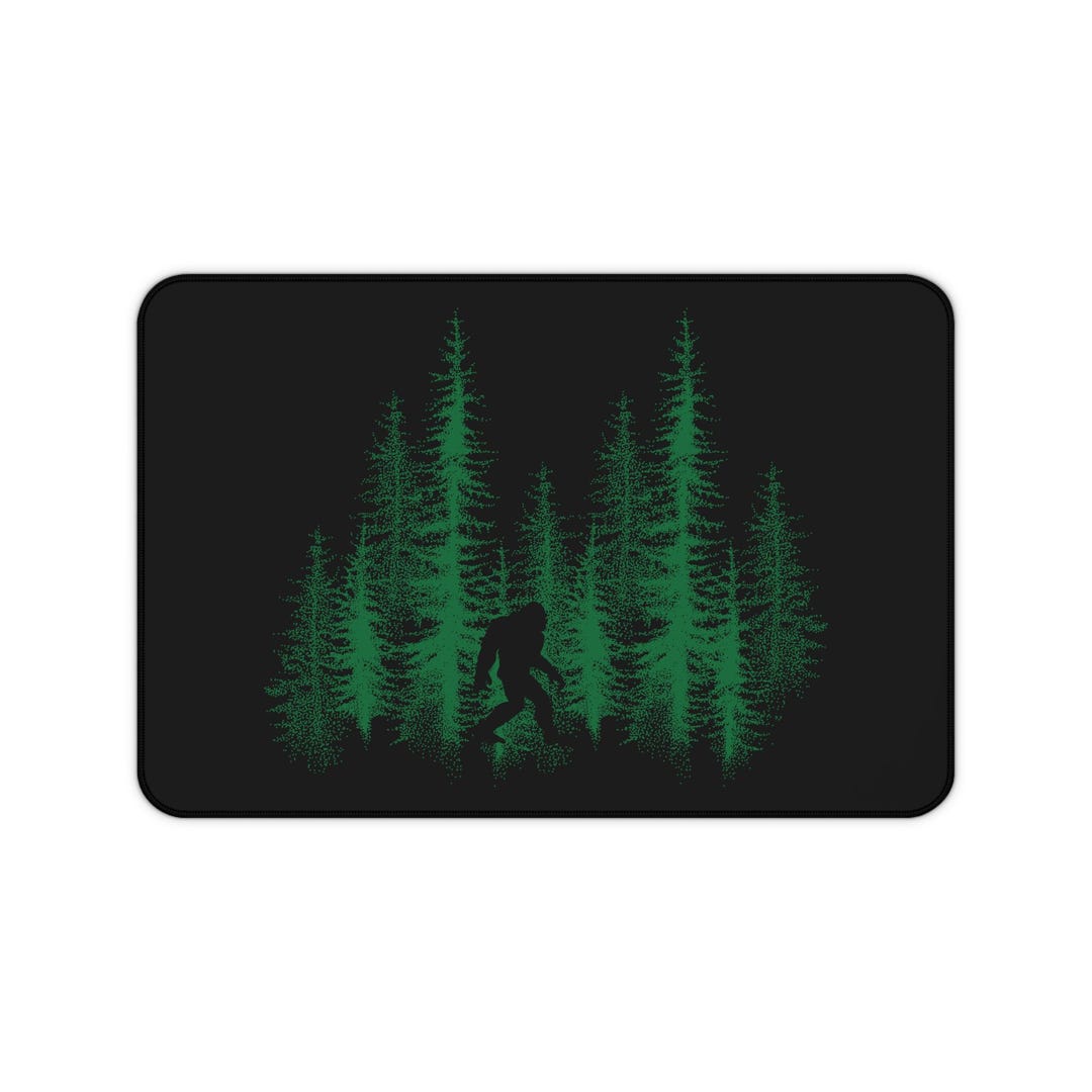 Bigfoot Forest Desk Mat | Sasquatch Silhouette, Nature Lover Gift - Etsy