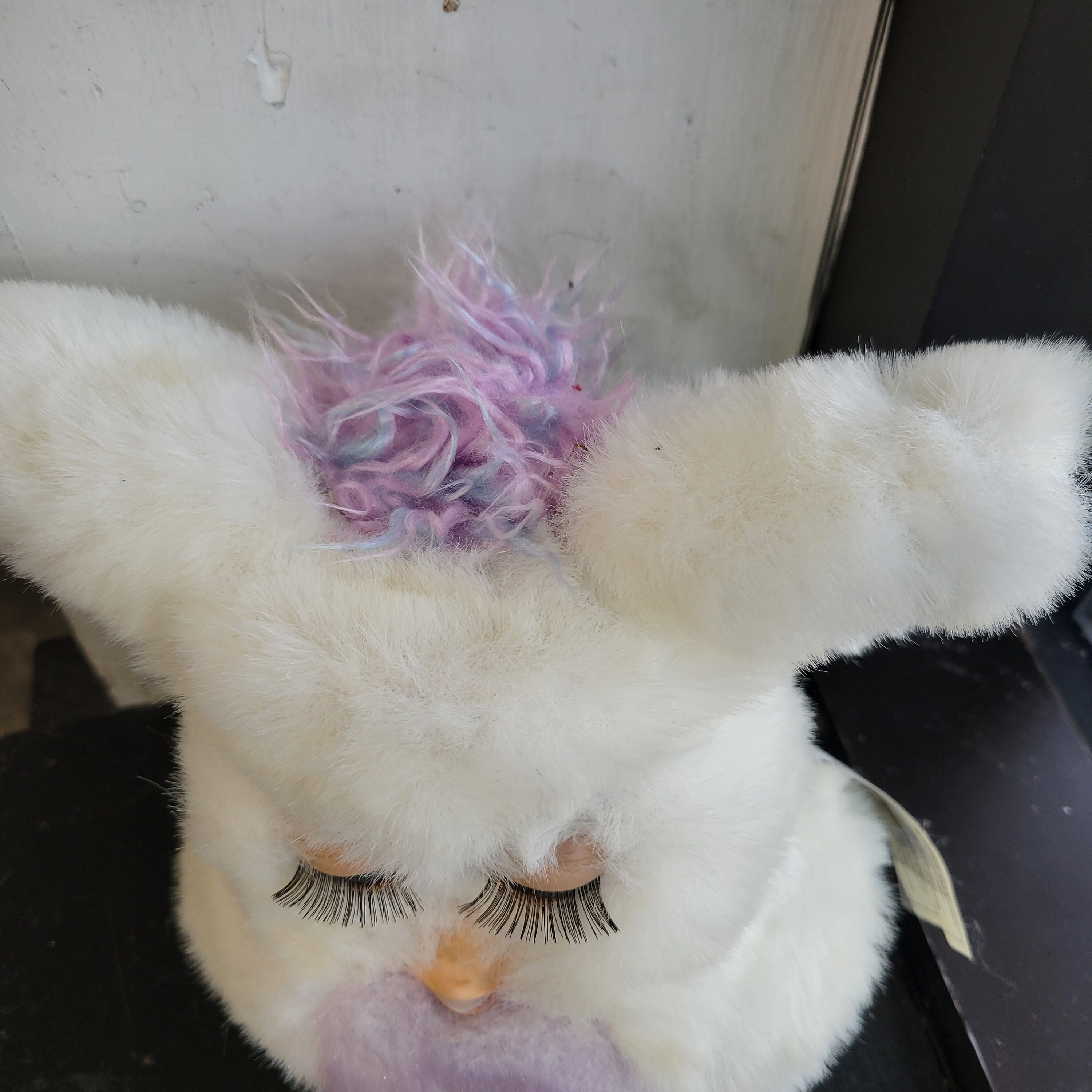 Furby 2005 Hasbro Emoto-tronic White and Purple Blue Eyes PARTS Repair ...