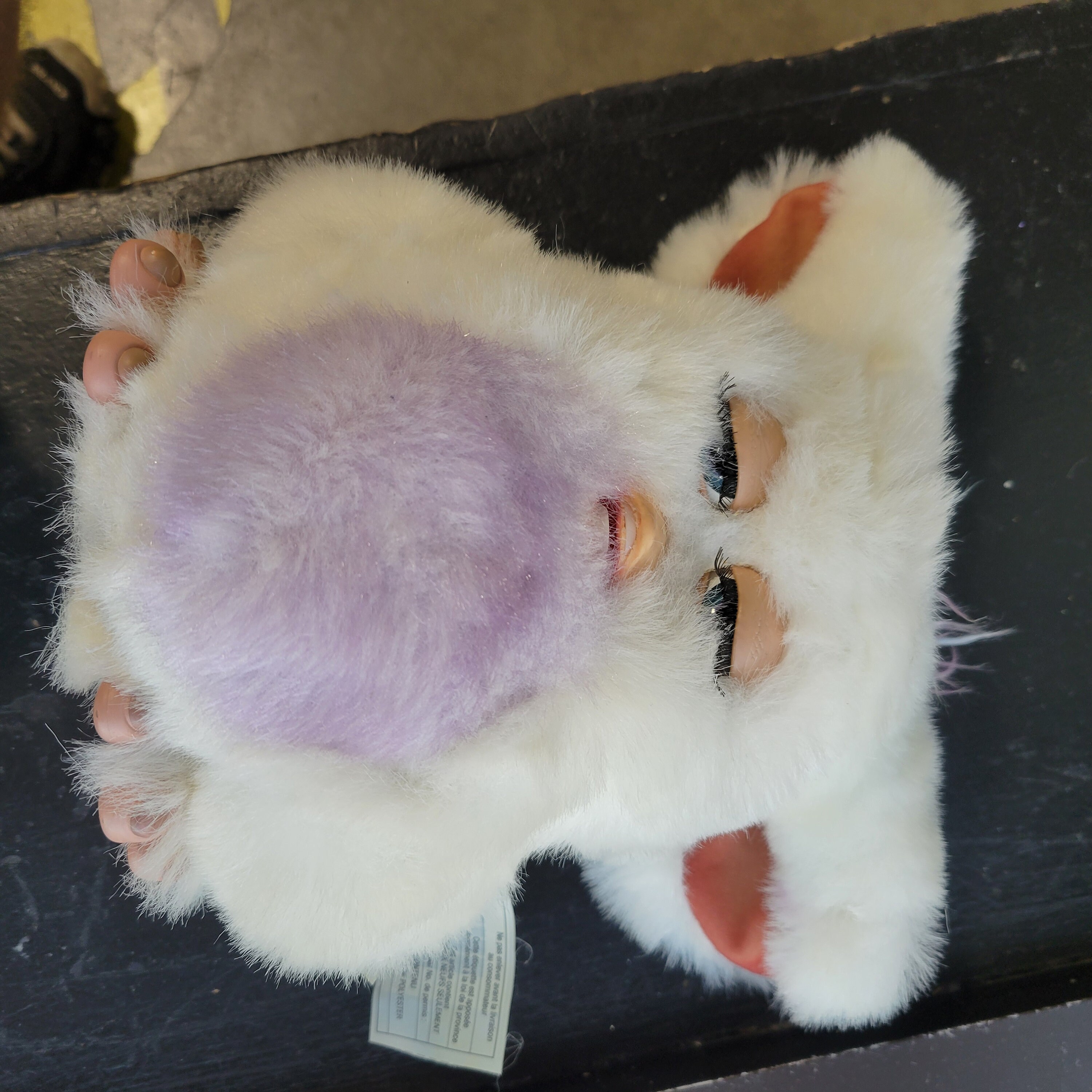 Furby 2005 Hasbro Emoto-tronic White and Purple Blue Eyes PARTS Repair ...