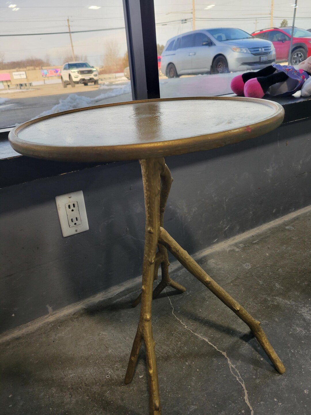 Antique Mcm Mid Century Modern Metal Twig Tree Gold Side Table 22 Tall ...