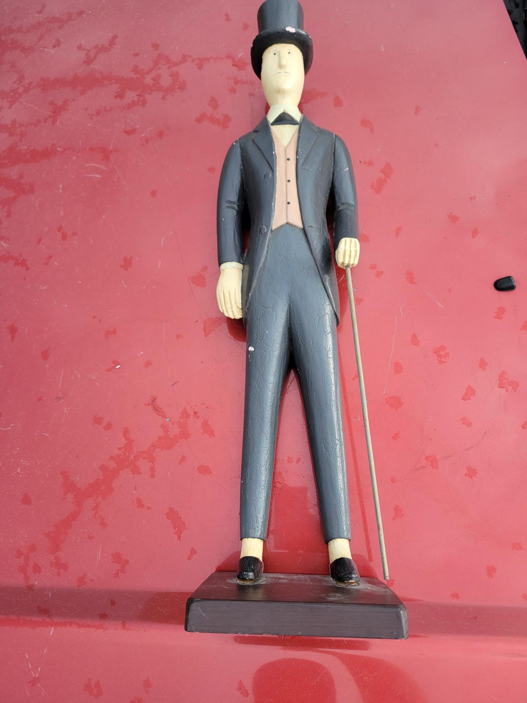 Folk Art Wood Carving of Dapper Dan Antique - Etsy