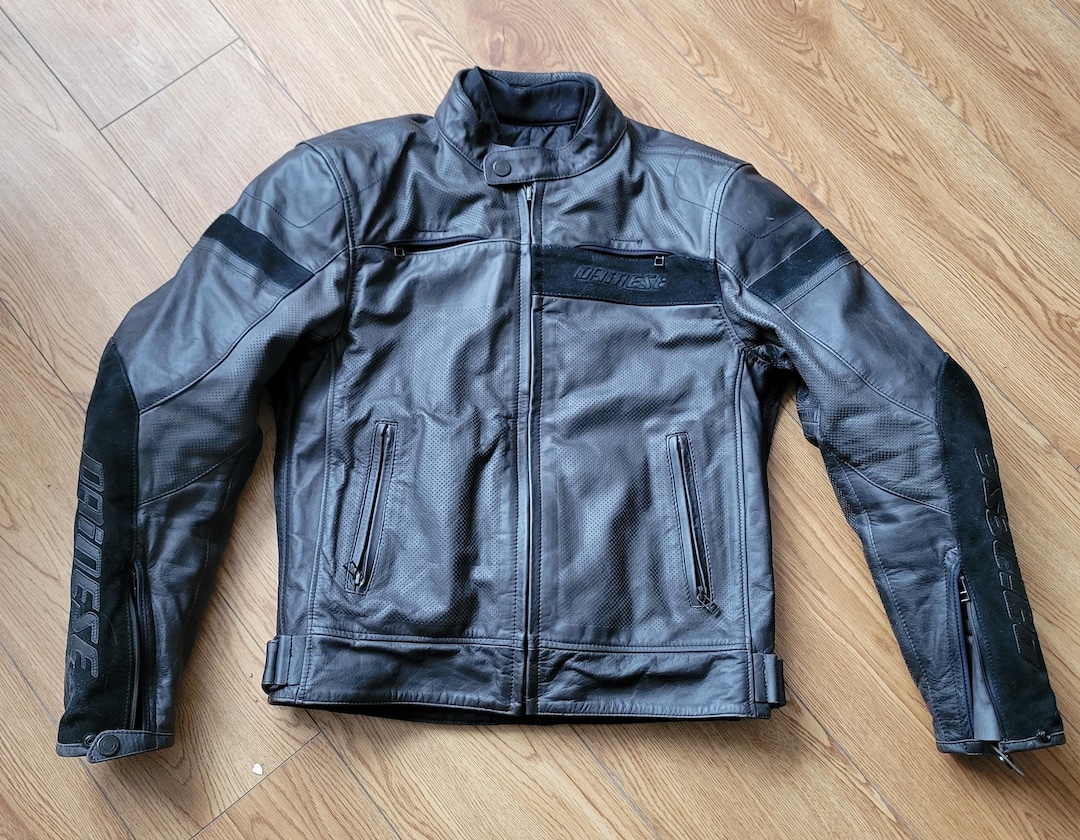 Dainese Stripes Evo Leather Jacket Motorcycle Biker Womens Small Euro ...