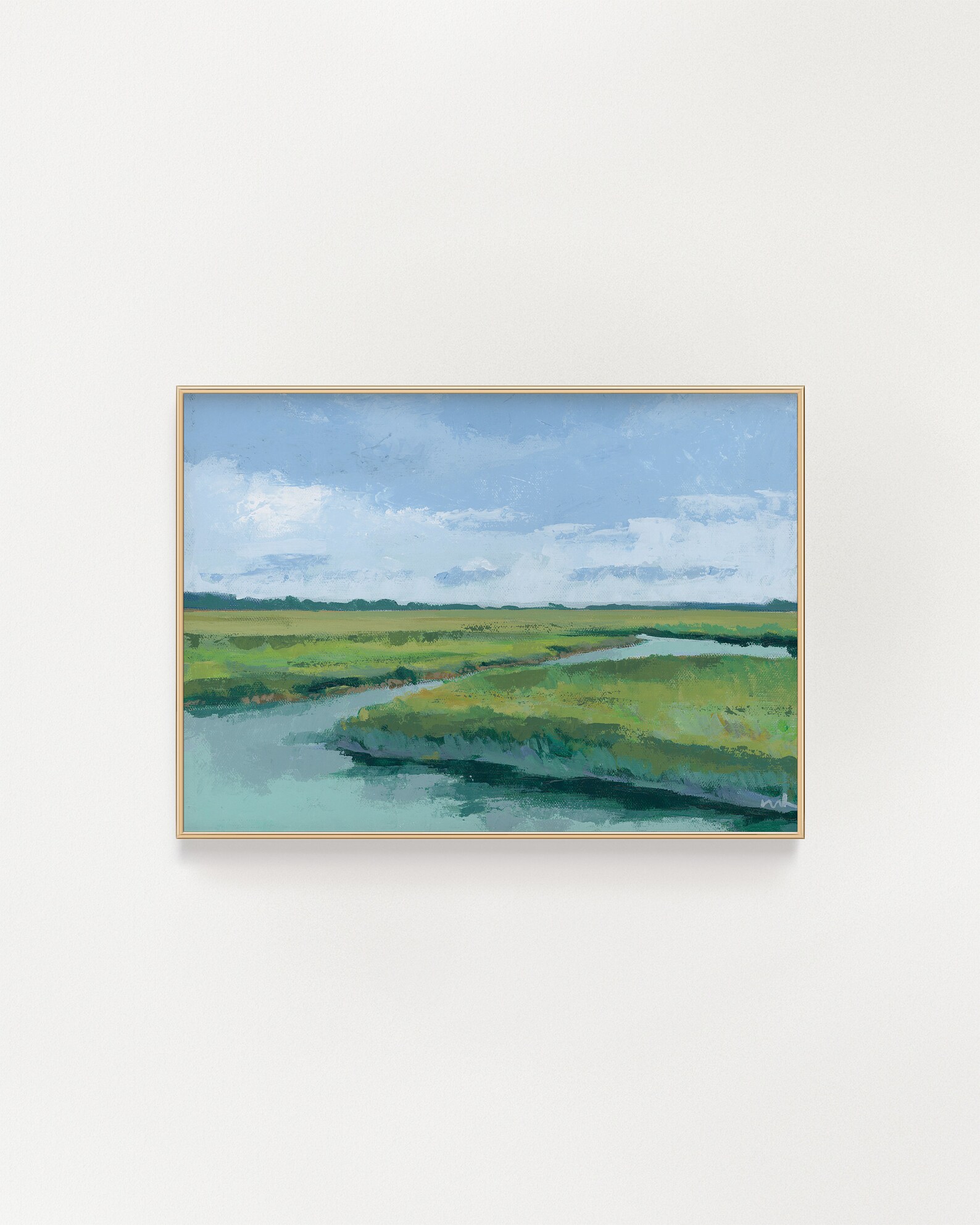 Landscape Marsh Painting Landscape Print Marsh Print - Etsy