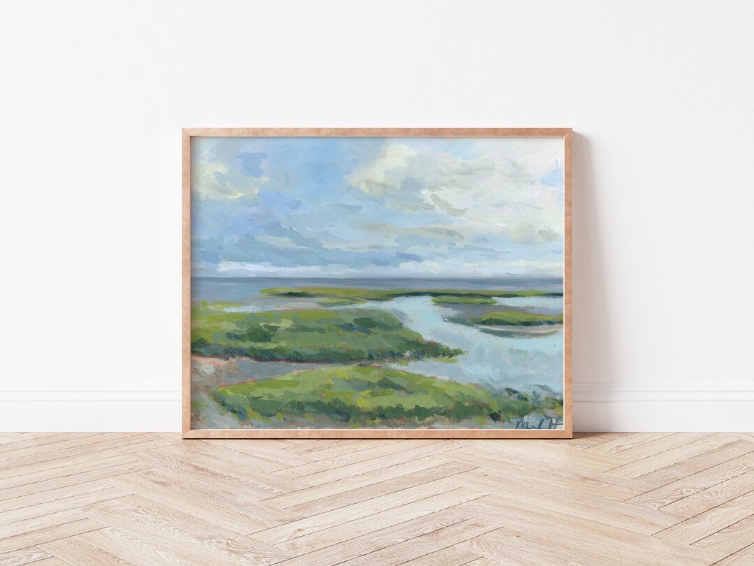 Landscape Marsh Painting | Landscape Print | Marsh Print | Landscape ...
